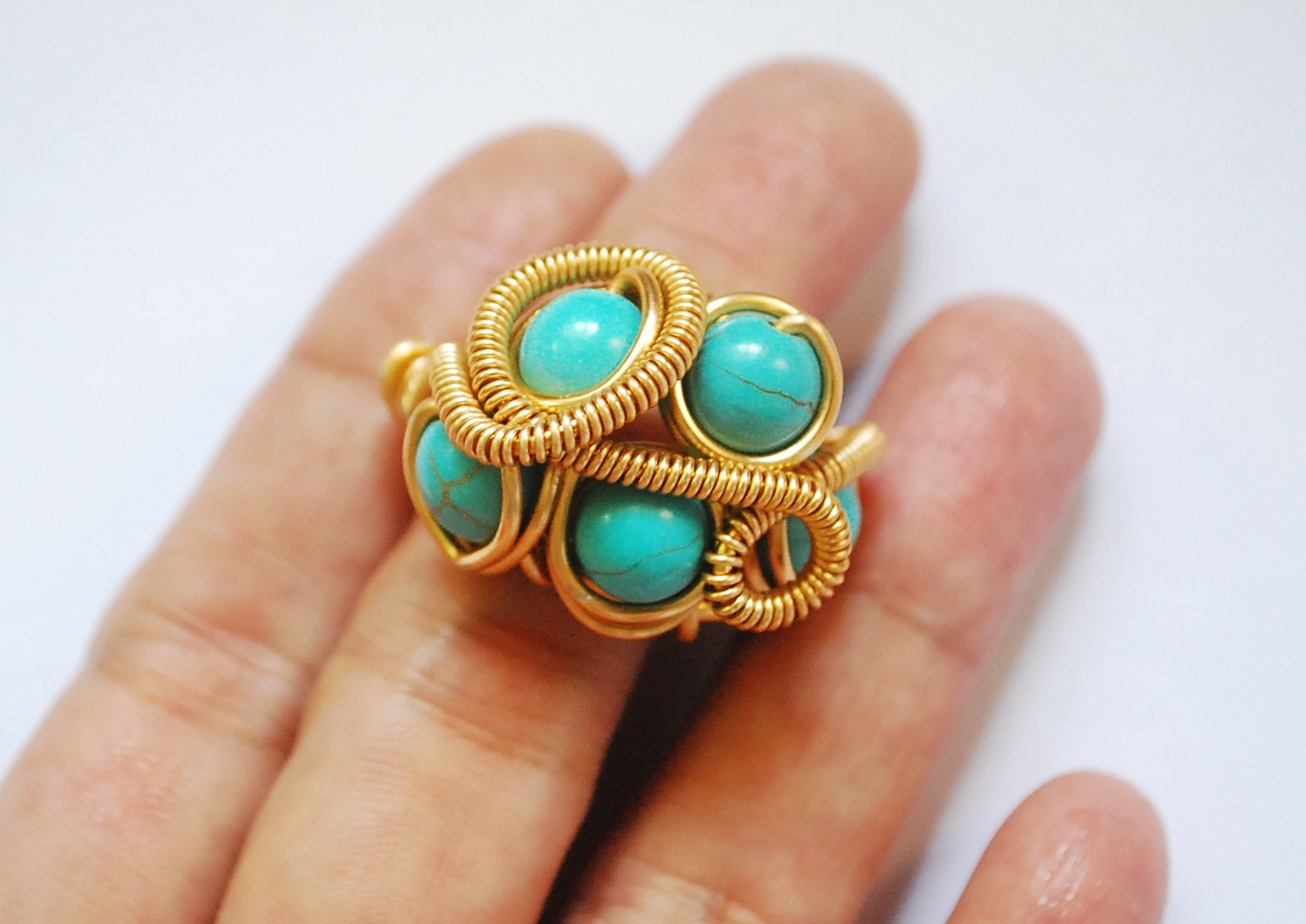 Wire Wrapped Turquoise Ring on Luulla